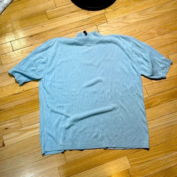 Shirts | Vintage Bobby Chan Mock Turtle Neck Ribbed Short Sleeve Shirt ...